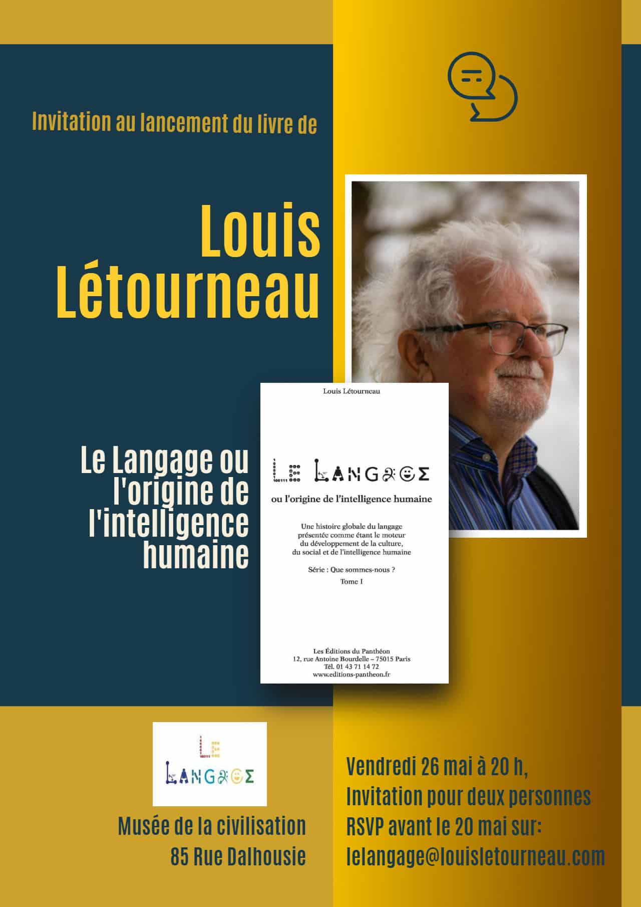 Louis Létourneau auteur | Le langage, sa grande invention